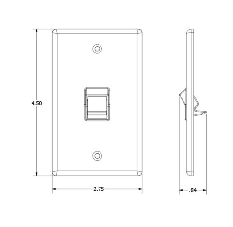 CCPW1 Series Fiber Optic Customer Connection Point Wall Plate | Tii ...